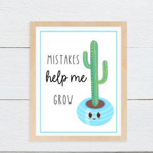 Growth Mindset Poster Set Printable, Classroom Decor Bundle, Positive ...