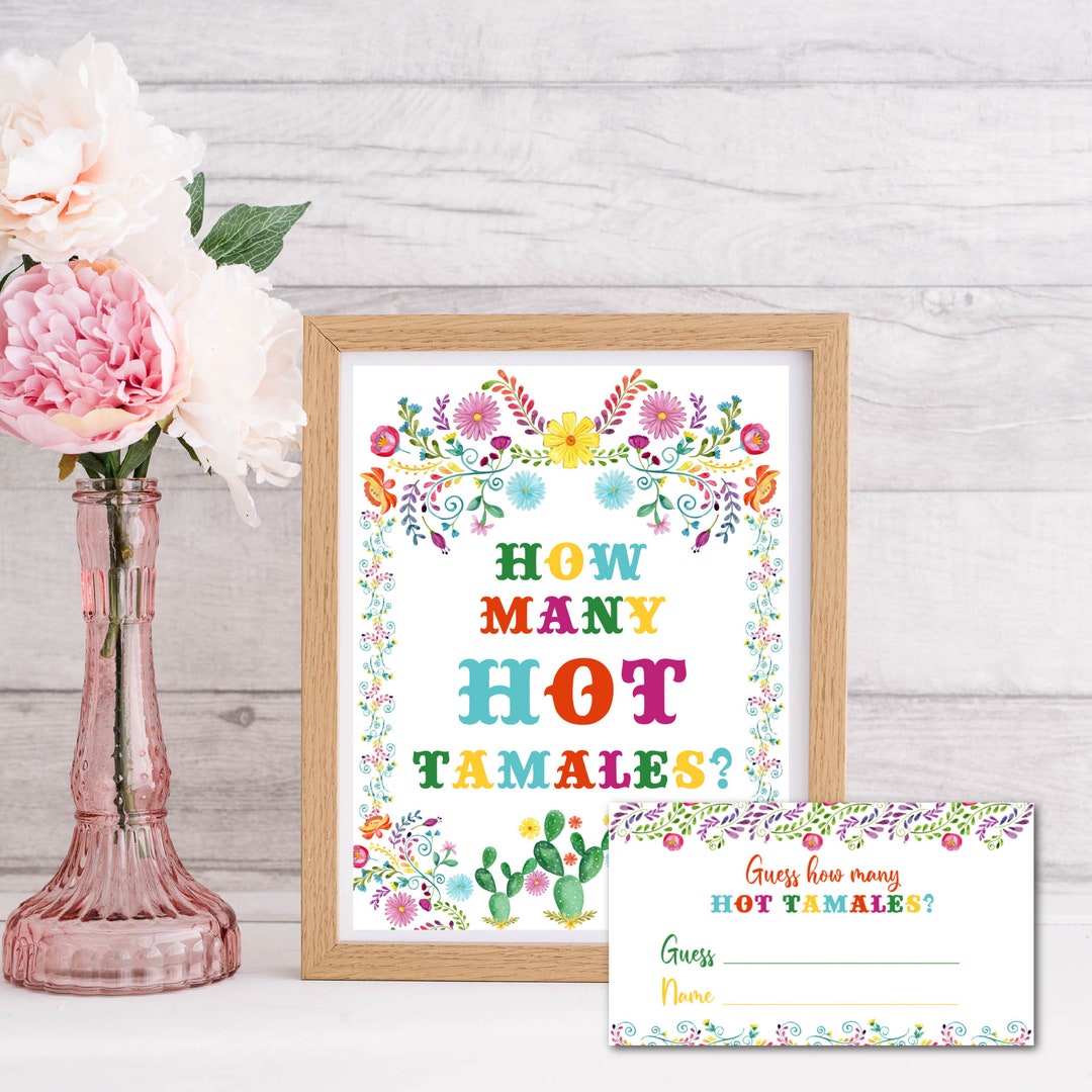 Hot Tamales Guessing Game: Fiesta Baby Shower Activity (digital ...