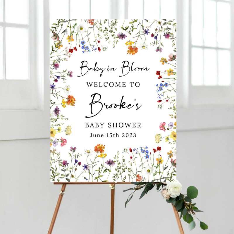 Baby in Bloom Sign - Etsy
