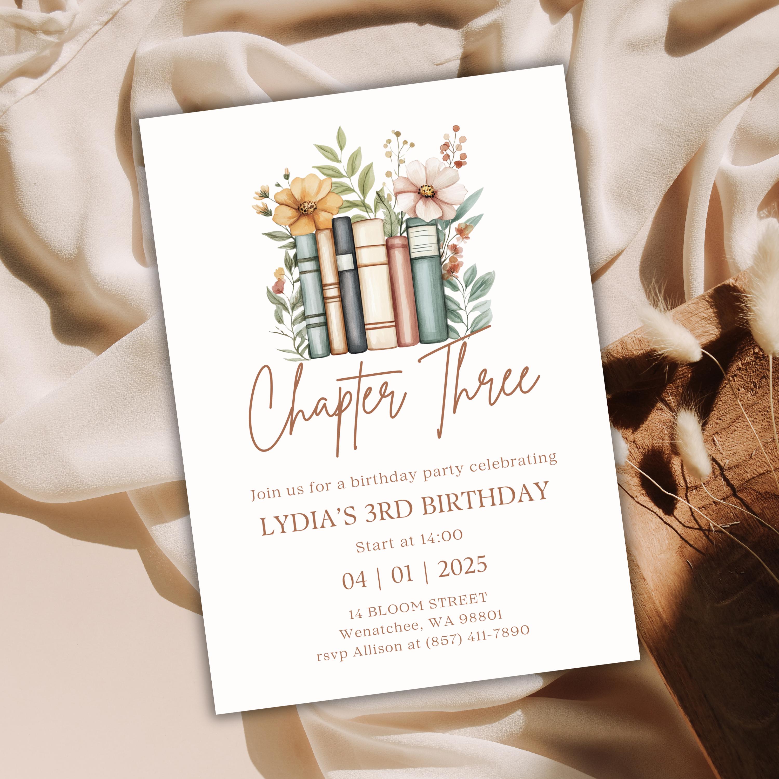 Storybook Birthday Invitation: Book Theme Party (editable, Any Age) - Etsy