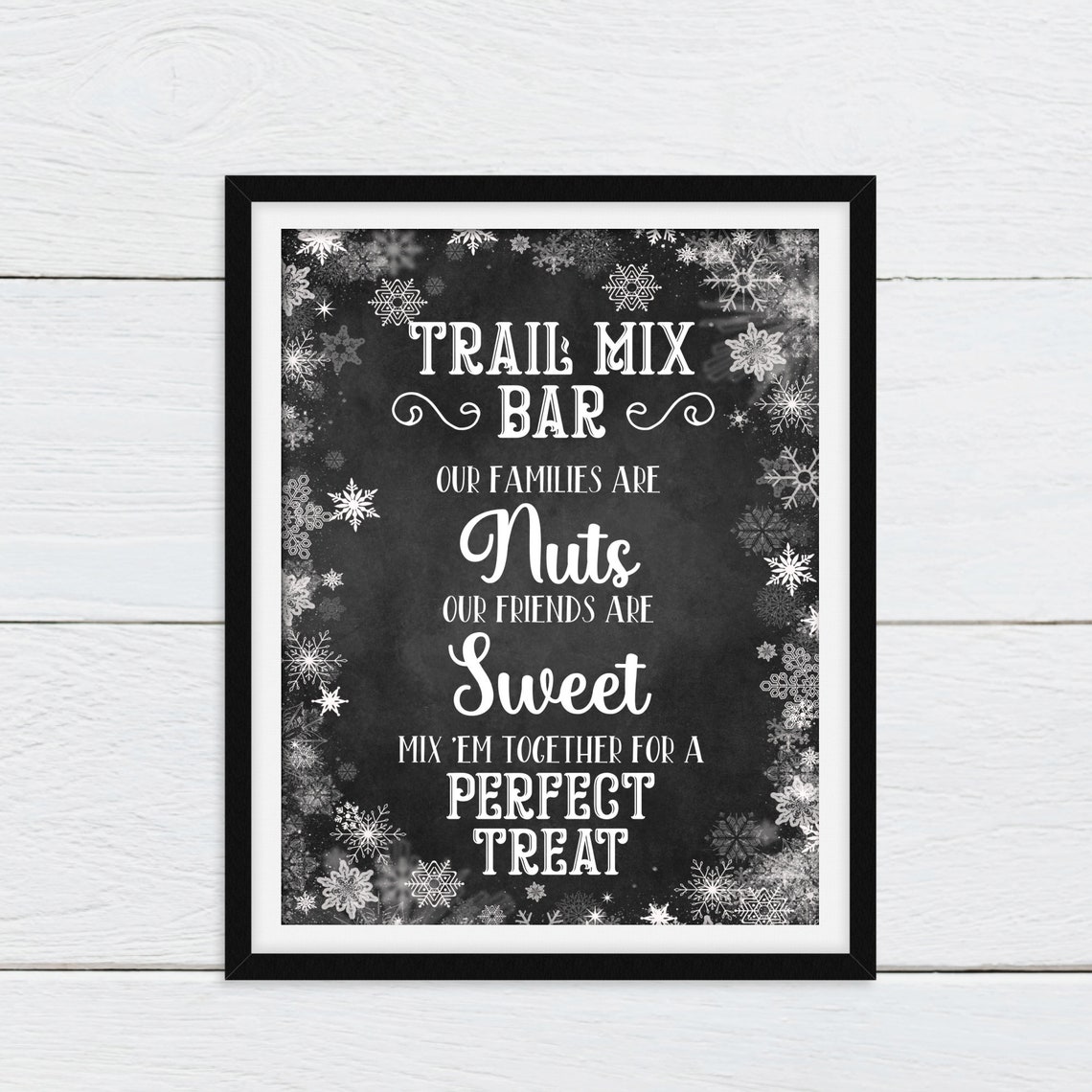 Chalkboard Trail Mix Bar Sign Printable Instant Download - Etsy