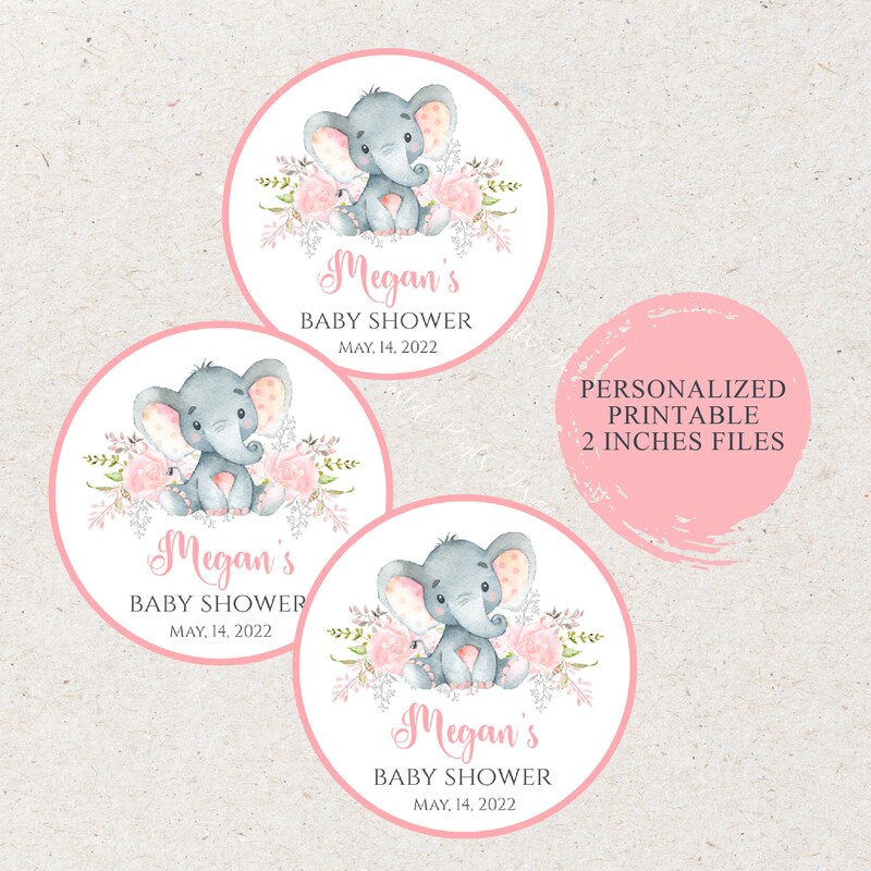 Elephant Favor Tag - Etsy
