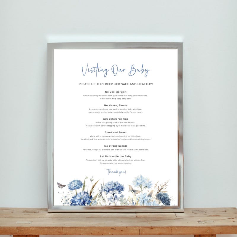 Baby Visit Rule Signs - Etsy