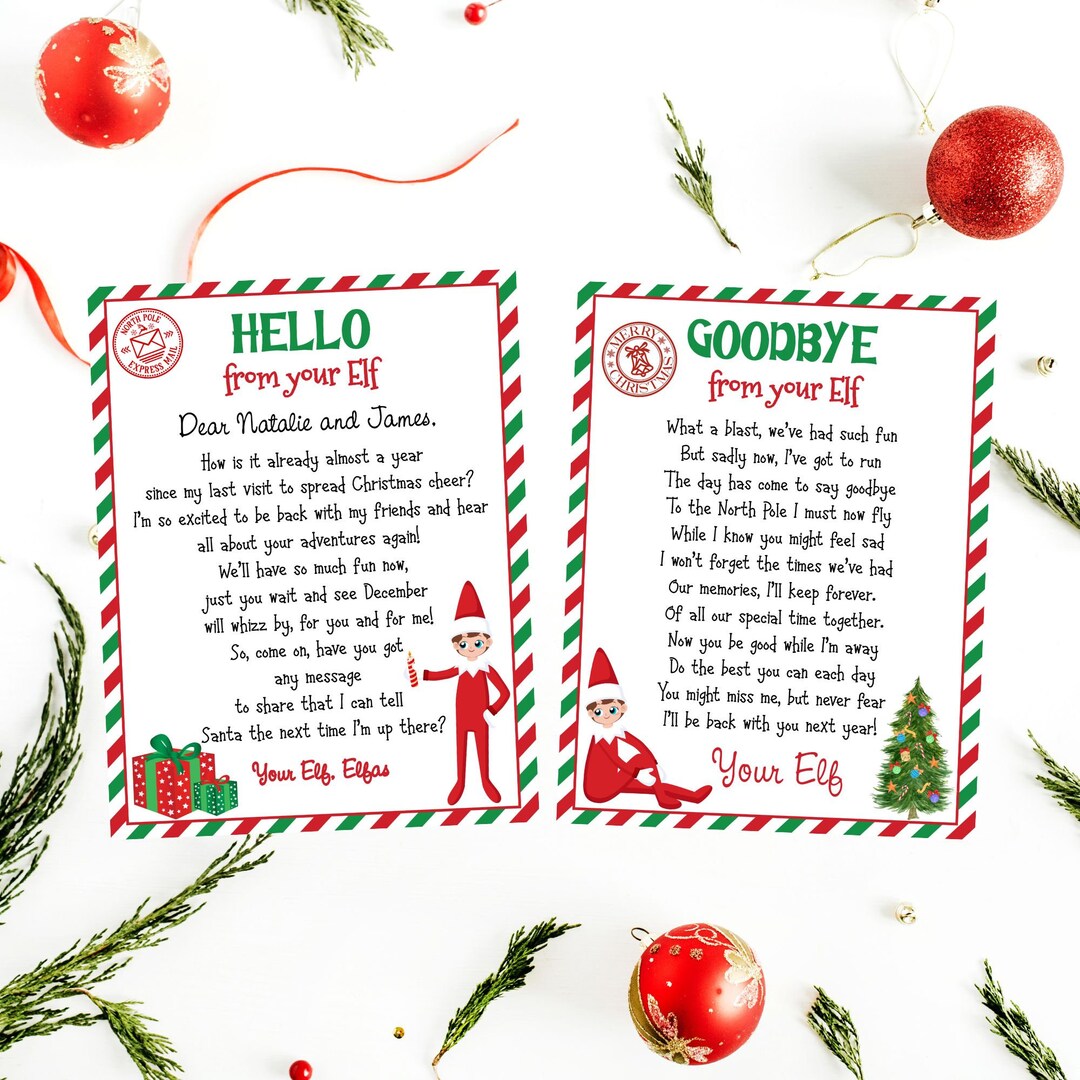 Editable Elf Arrival and Goodbye Letter North Pole Express - Etsy Canada