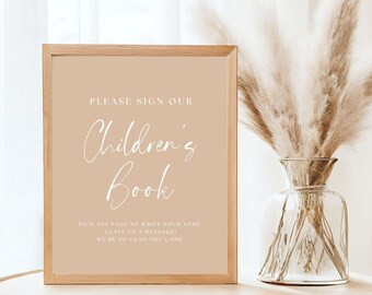 Please Sign Our Childrens Book Sign, Baby Shower Guestbook Sign ...