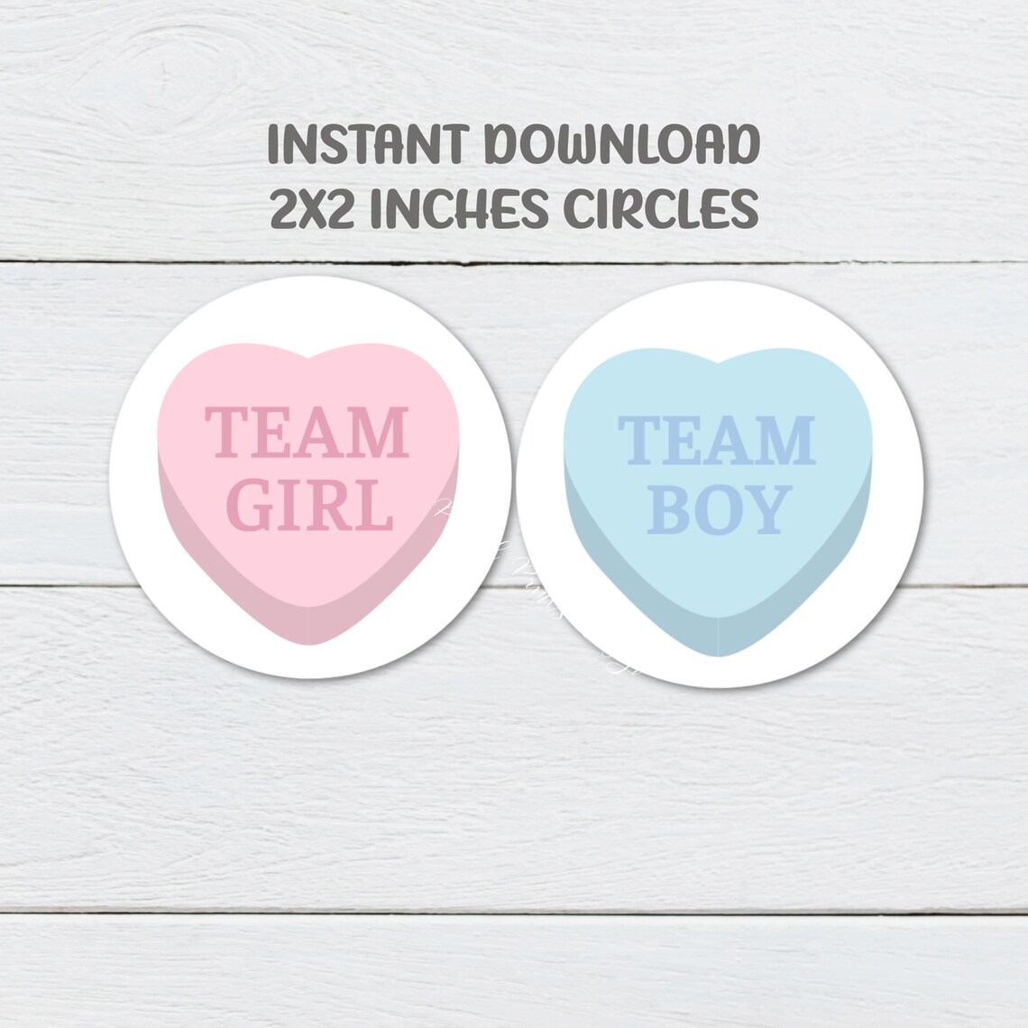 Sweetheart Favor Tags Team Boy Team Girl Labels Circle - Etsy