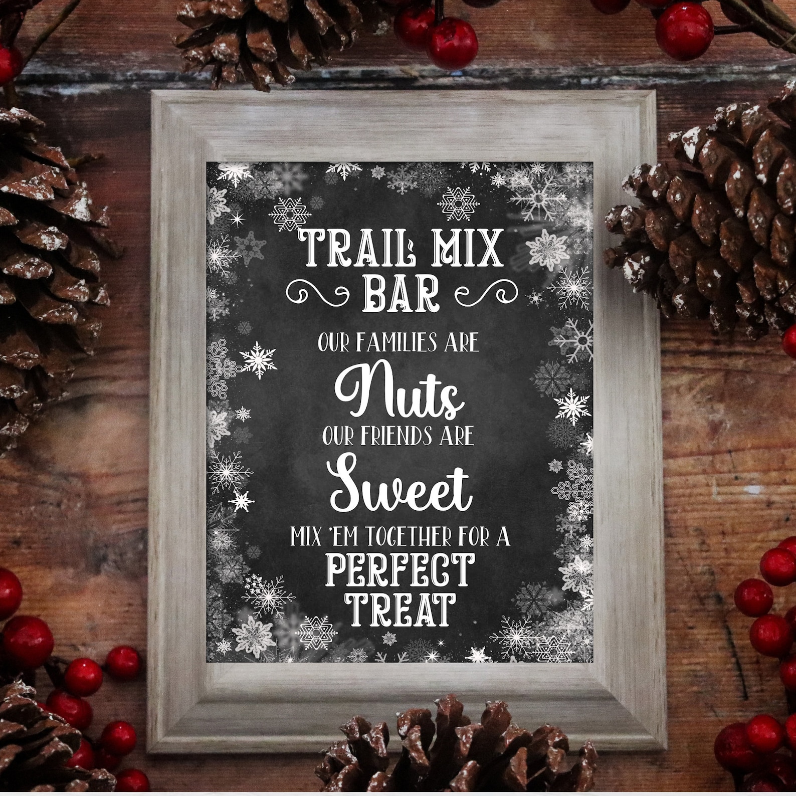Chalkboard Trail Mix Bar Sign Printable Instant Download - Etsy