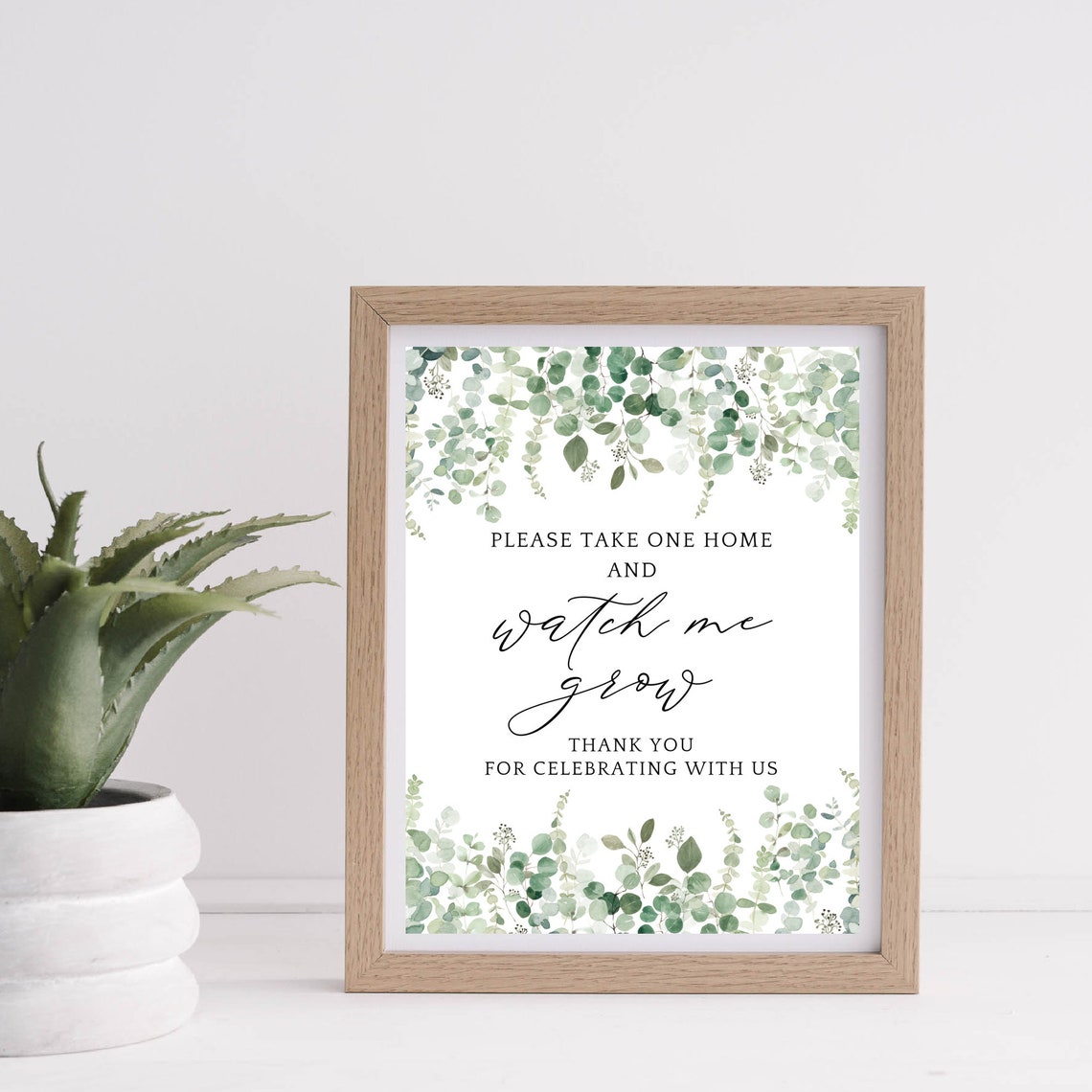 Greenery Watch Me Grow Sign Watch Me Grow Watch Baby Grow - Etsy