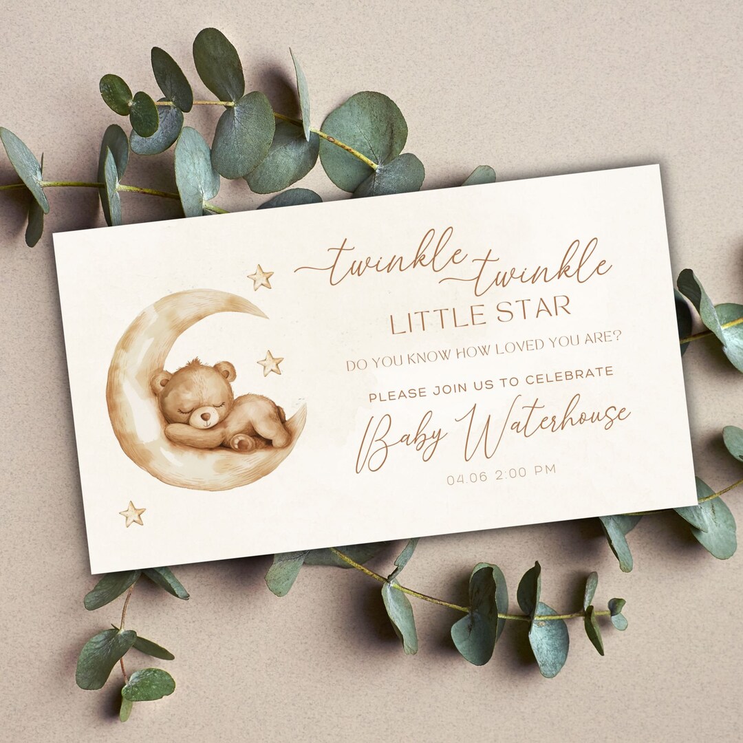 Baby Shower EDITABLE Facebook Event Cover Photo - Teddy Bear Baby ...