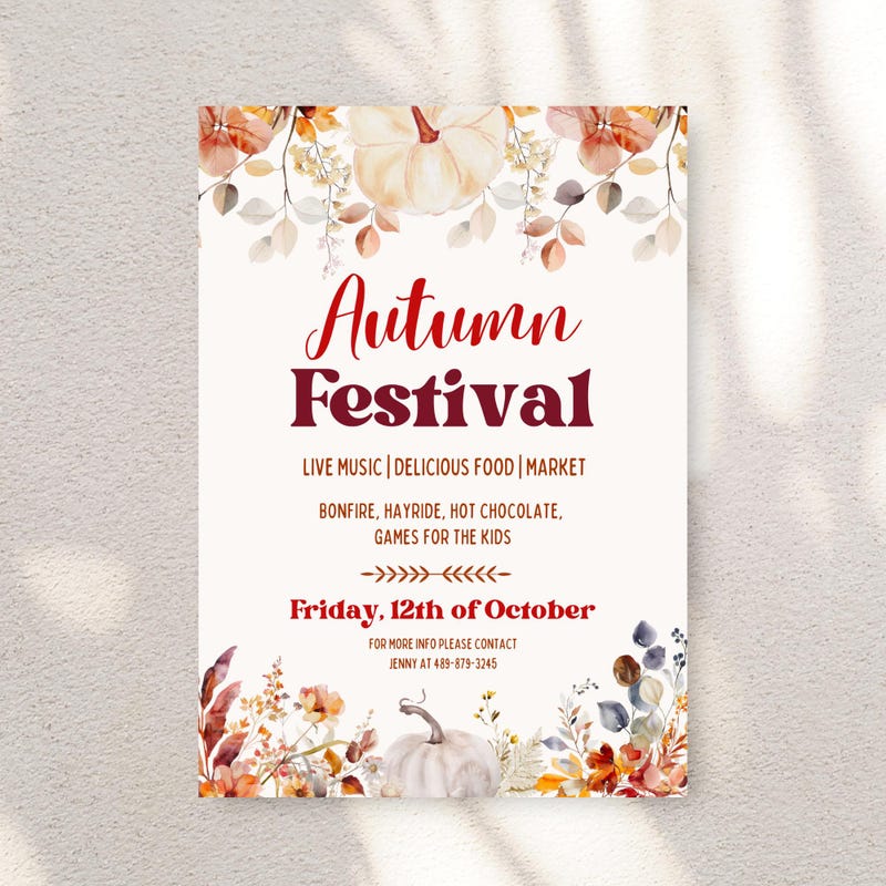 Fall Festival Poster - Etsy