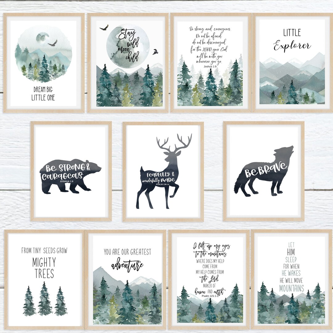 Build Your Own Bundle Printable Forest Wall Art Set Choose - Etsy