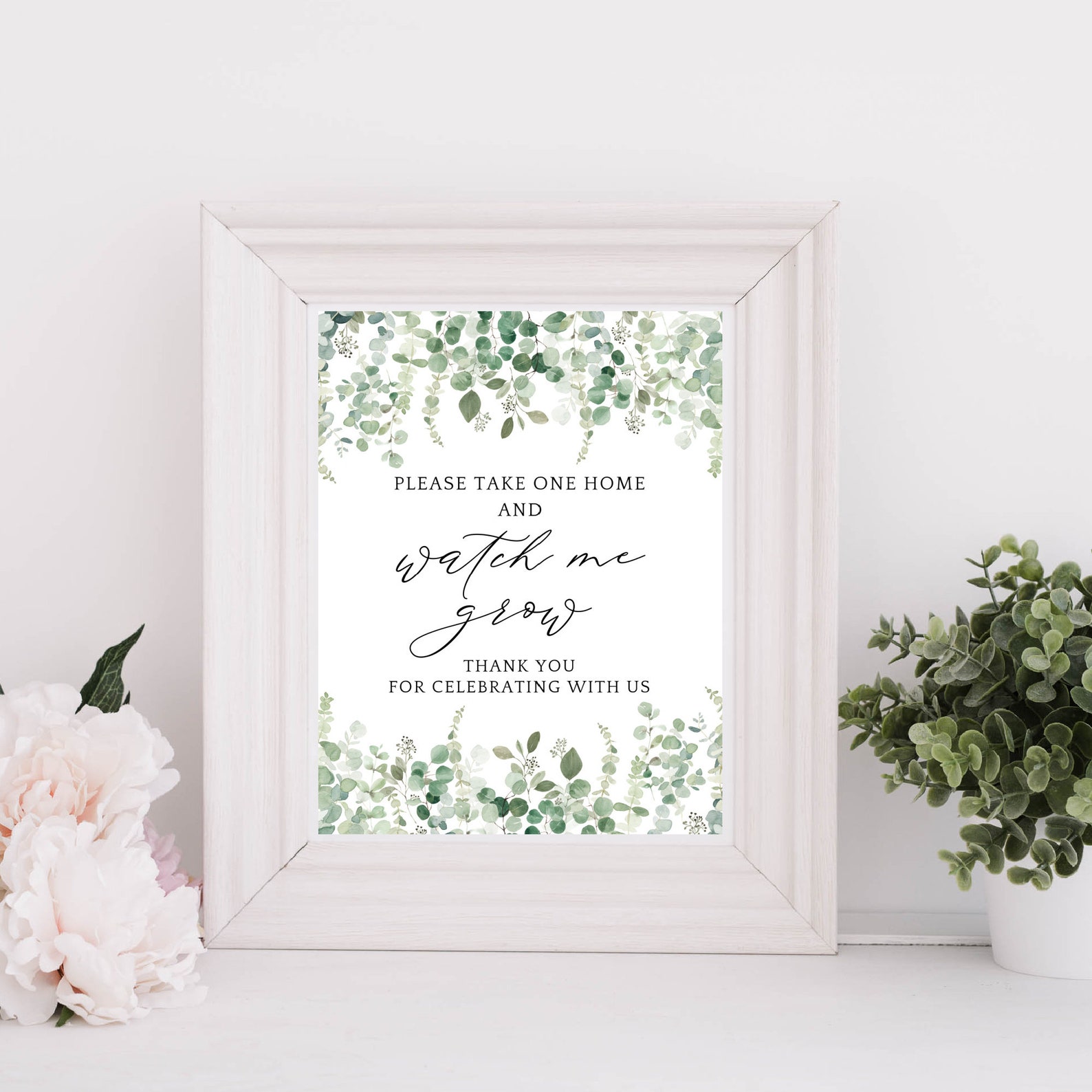 Greenery Watch Me Grow Sign Watch Me Grow Watch Baby Grow - Etsy