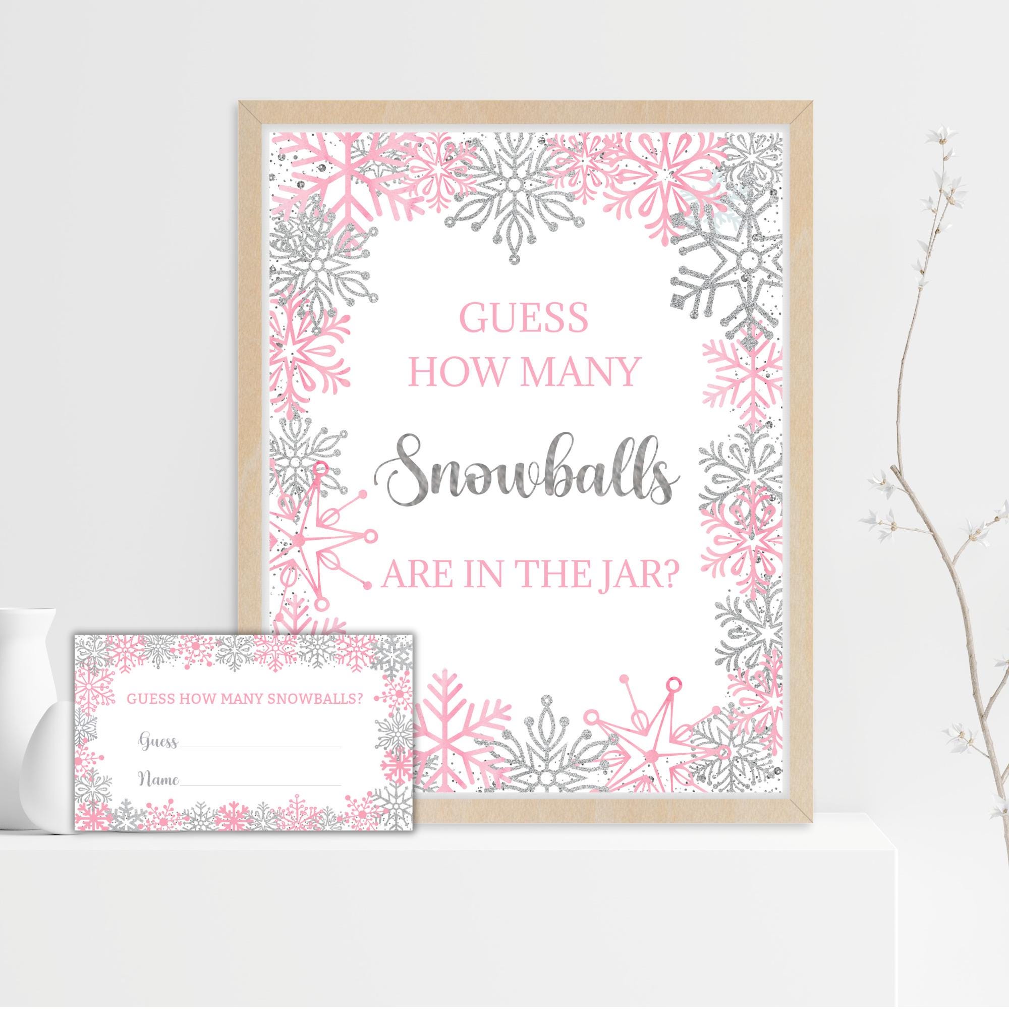 Winter Baby Shower Game: Guess How Many Snowballs (printable) - Etsy