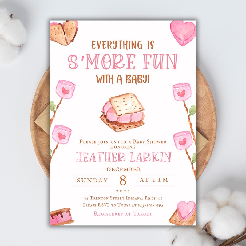 Smores Invitation - Etsy