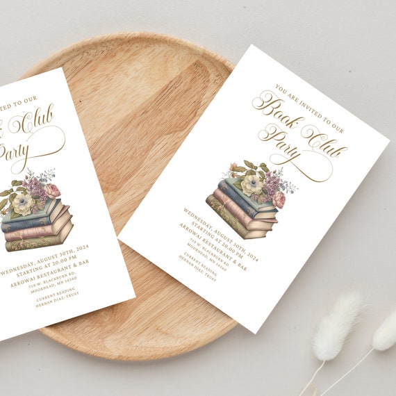 Pitchers With Book Reading Invitation