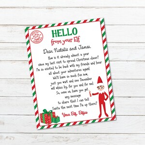 Editable Elf Arrival Letter North Pole Express Mail Christmas Elf ...
