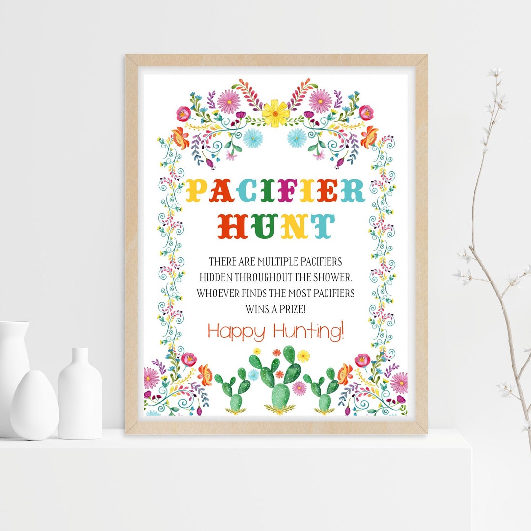 Pacifier Hunt Game Mexican Fiesta Baby Shower, Taco Bout a Baby Shower ...