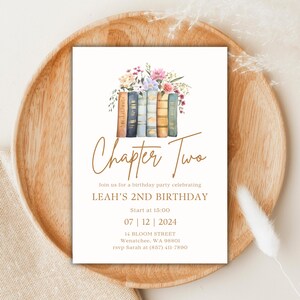 Storybook Birthday Invitation - 2nd Birthday Invitation, Book Themed ...