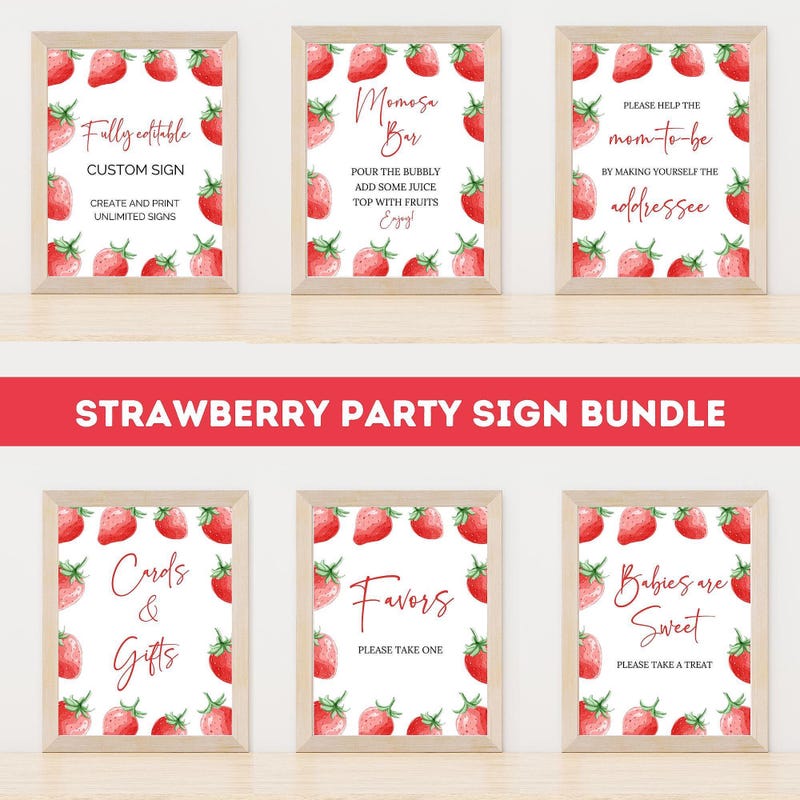 Strawberry Signs - Etsy