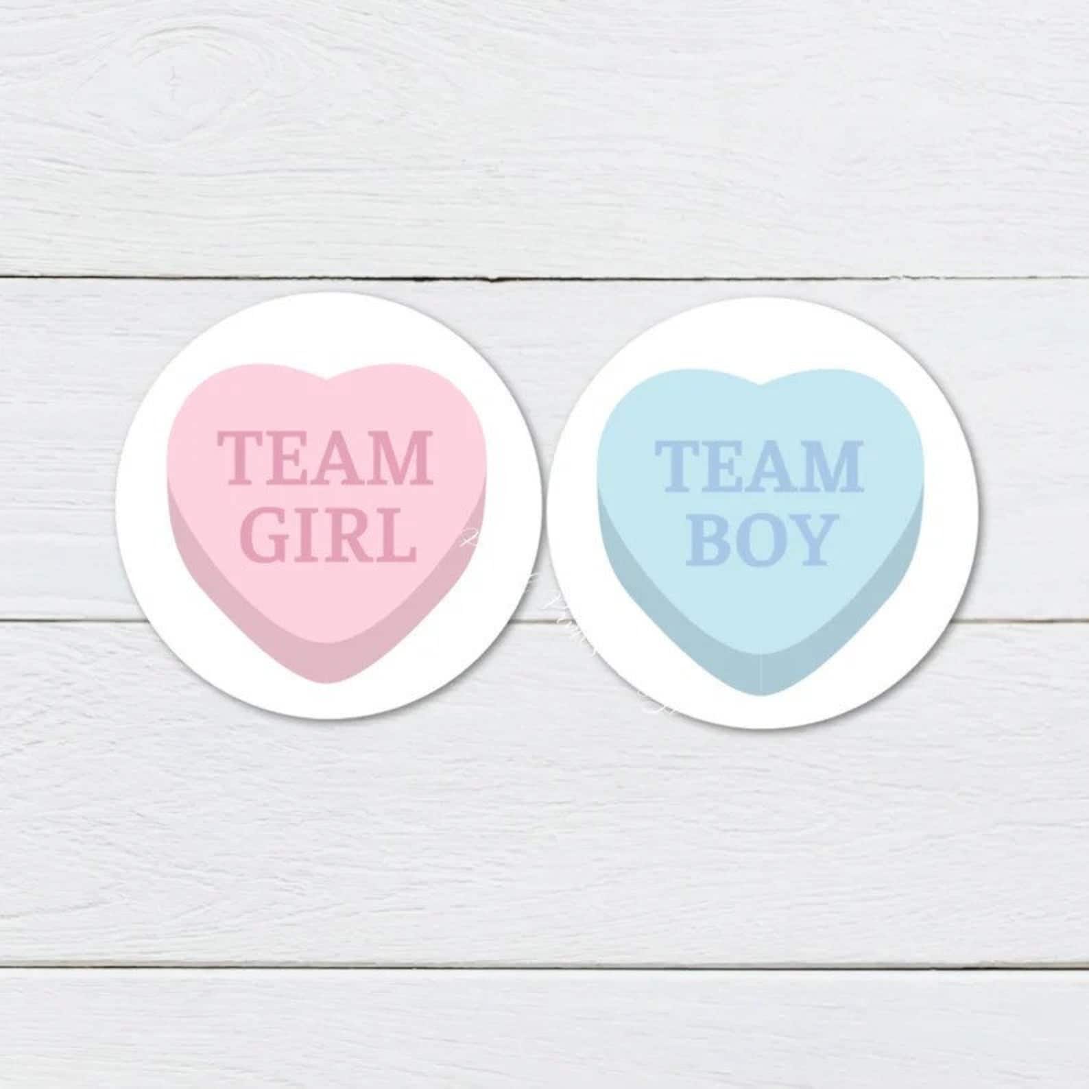 Valentine Gender Reveal Bundle, Valentines Gender Reveal Decorations ...