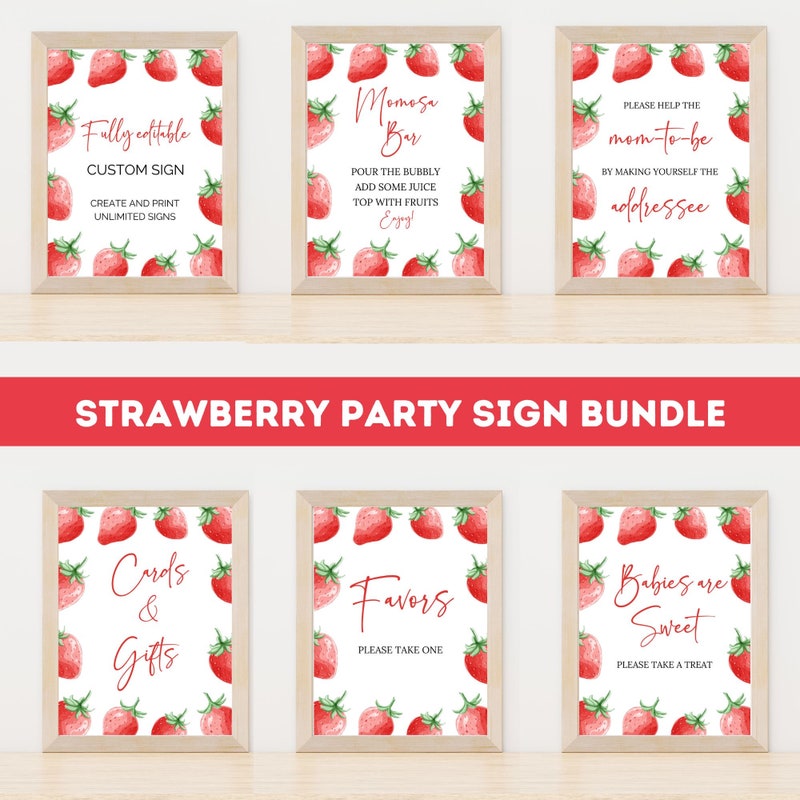 Strawberry Signs - Etsy