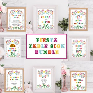 Fiesta Sign Bundle Printable, Taco Bout a Baby Party Signs, Fiesta ...