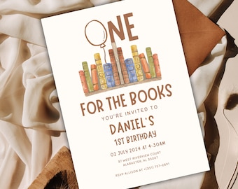 Storybook Birthday Invitation - Book Birthday Invitation, Book Themed ...