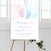 Printable Footprint Gender Reveal Welcome Sign, Blue and Pink ...