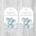 Blue Elephant Favor Tags, Thank You Tags, Baby Shower Favors, Thank You ...