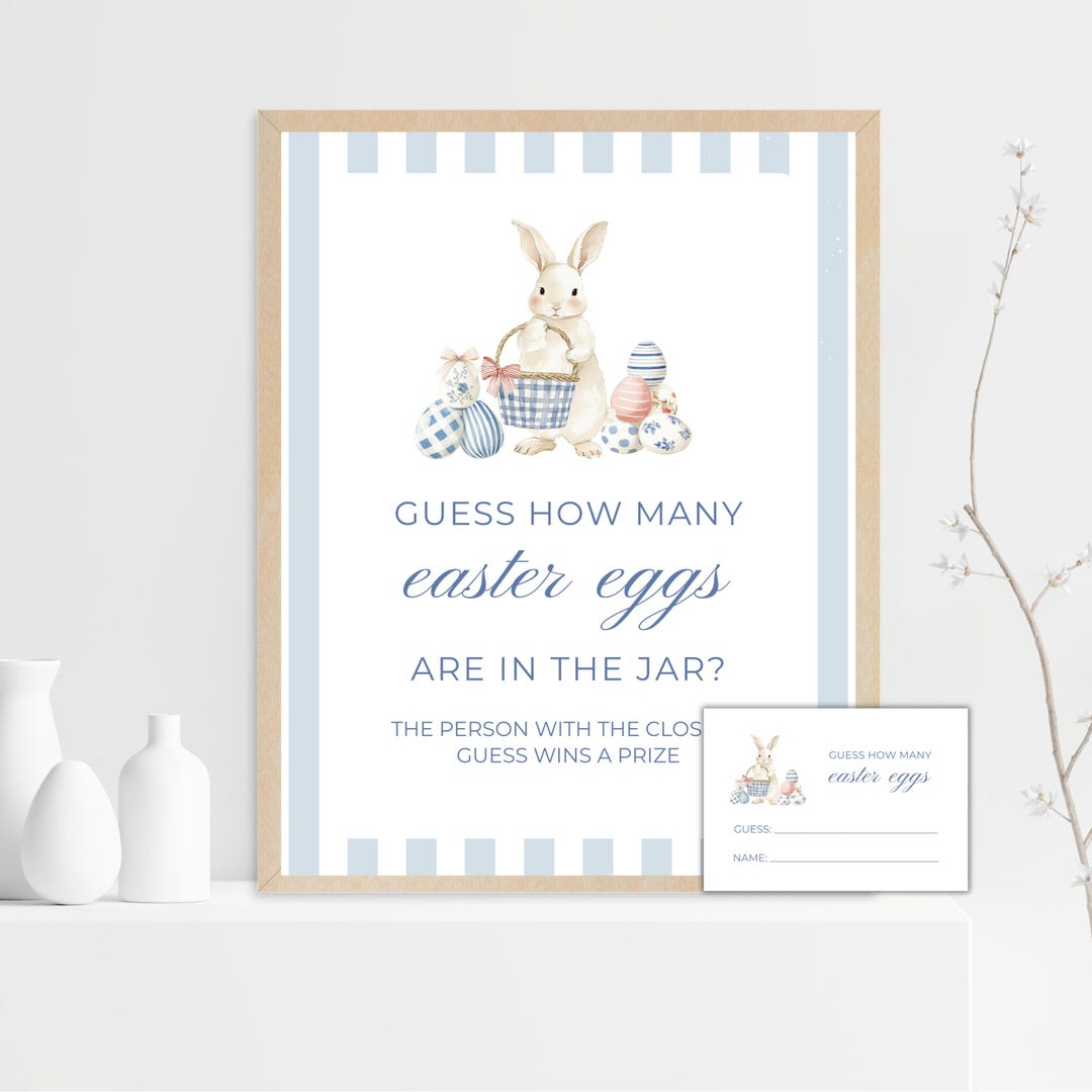 Guessing Game Easter Egg Guess How Many Printable Party Activity ...