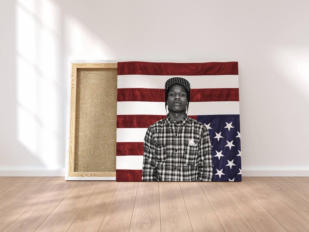 Asap Rocky American Flag Poster/ Digital Print/ ASAP Mob/ American Flag ...
