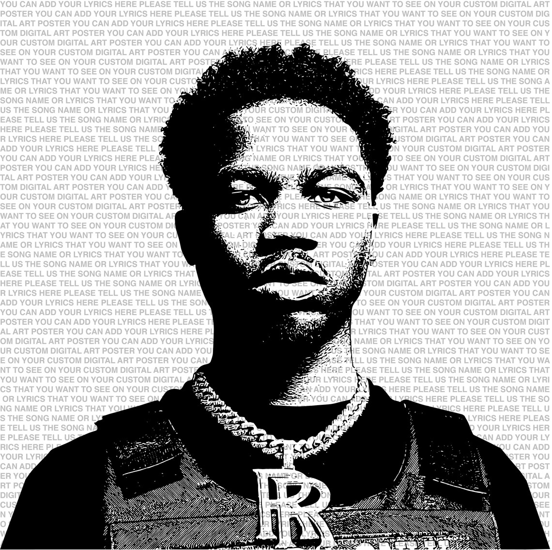 Roddy Ricch Digital Print /song Lyrics Print / Pop Culture /hip Hop Art ...