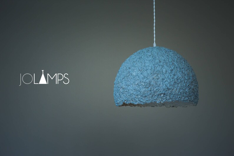 Paper Mache Lamp, Lamp, Pendant Light, Hanging Lamp, Pendant Lamp ...