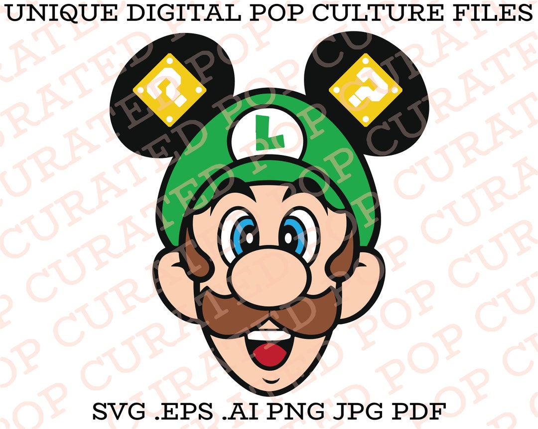 Video Game Luigi Plumber Japan Gamer Mickey Mouse Custom Shirt File ...