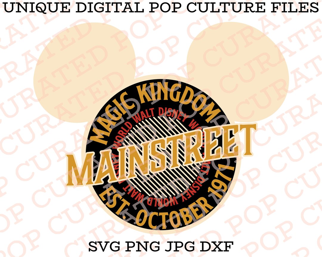 Main Street USA Orlando Florida Theme Park Attraction Small Town Dapper ...
