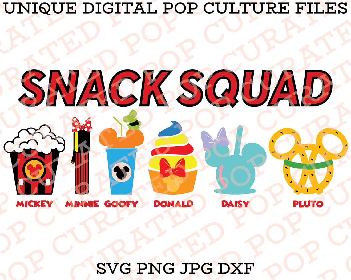 Custom Snack Squad Snack Goals Pluto Amusement Park Mouse - Etsy