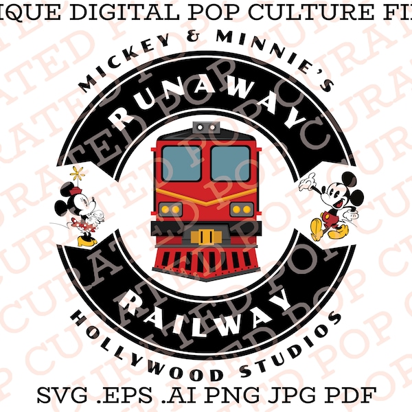 Mickey and Minnie Runaway Train Svg - Etsy