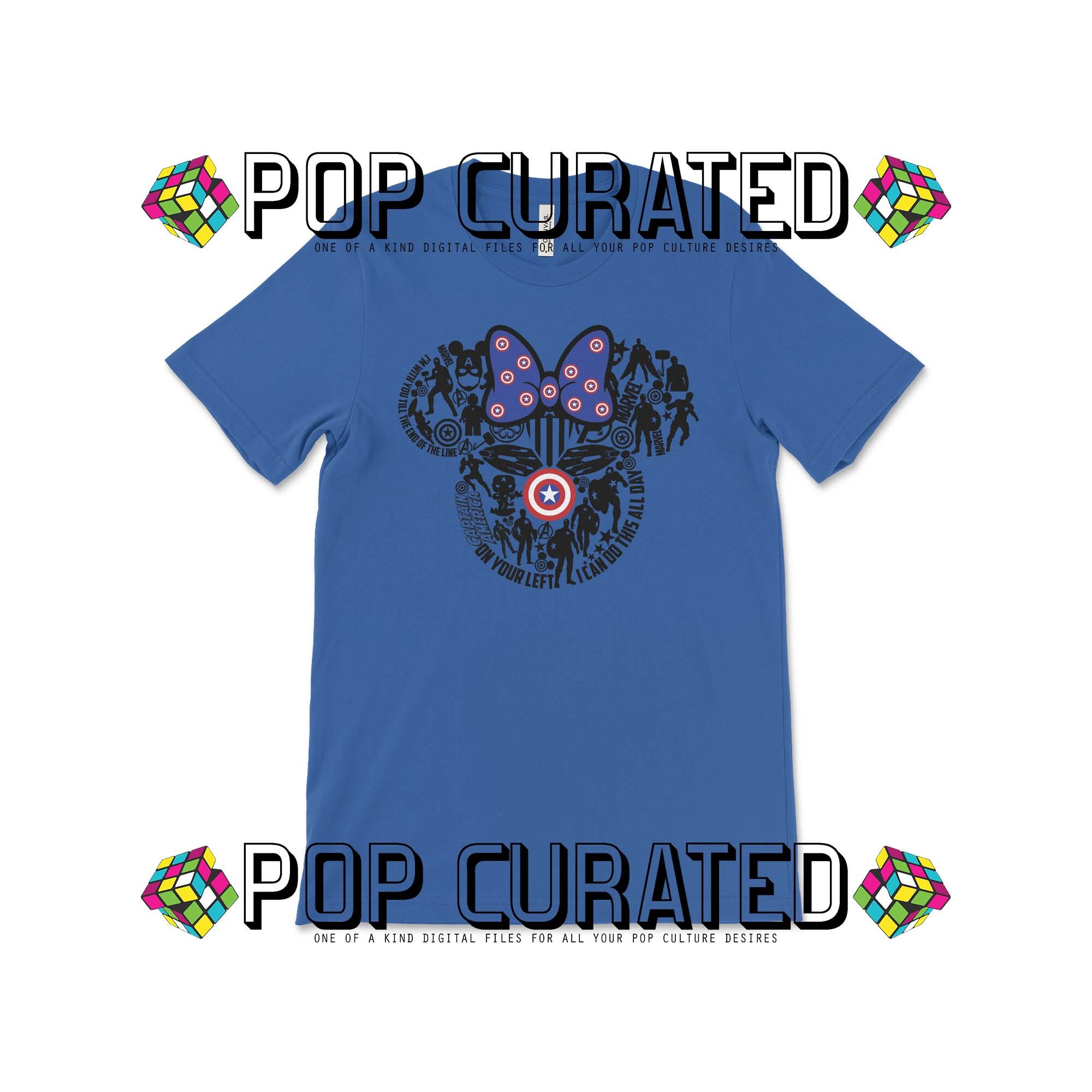 Captain America Minnie Mouse Superhero Comic Book Color Collage ...