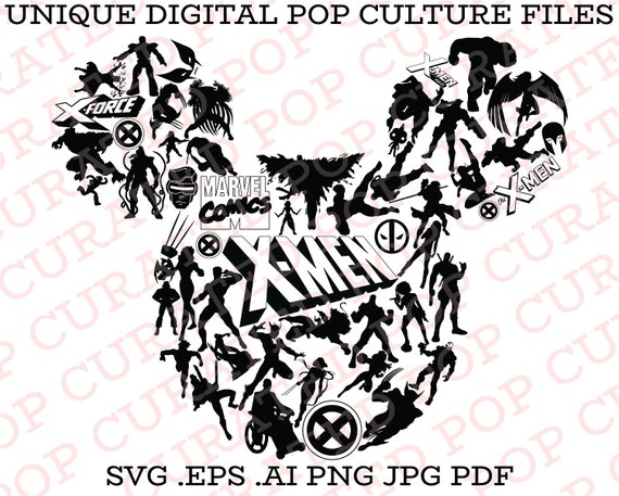 X-men Marvel Mcu Mickey Mouse Mutants WDW Digital Illustrator - Etsy