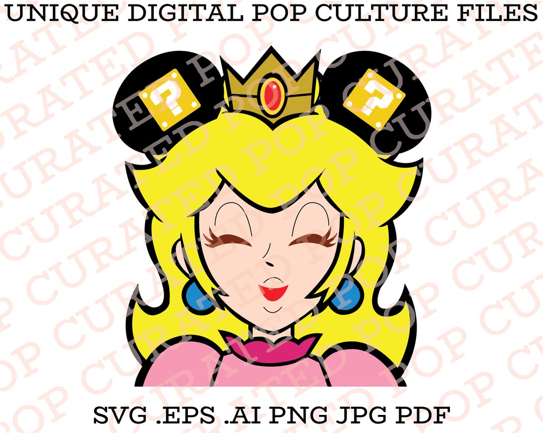 Video Game Princess Peach Japan Gamer Mickey Mouse Custom Shirt File ...