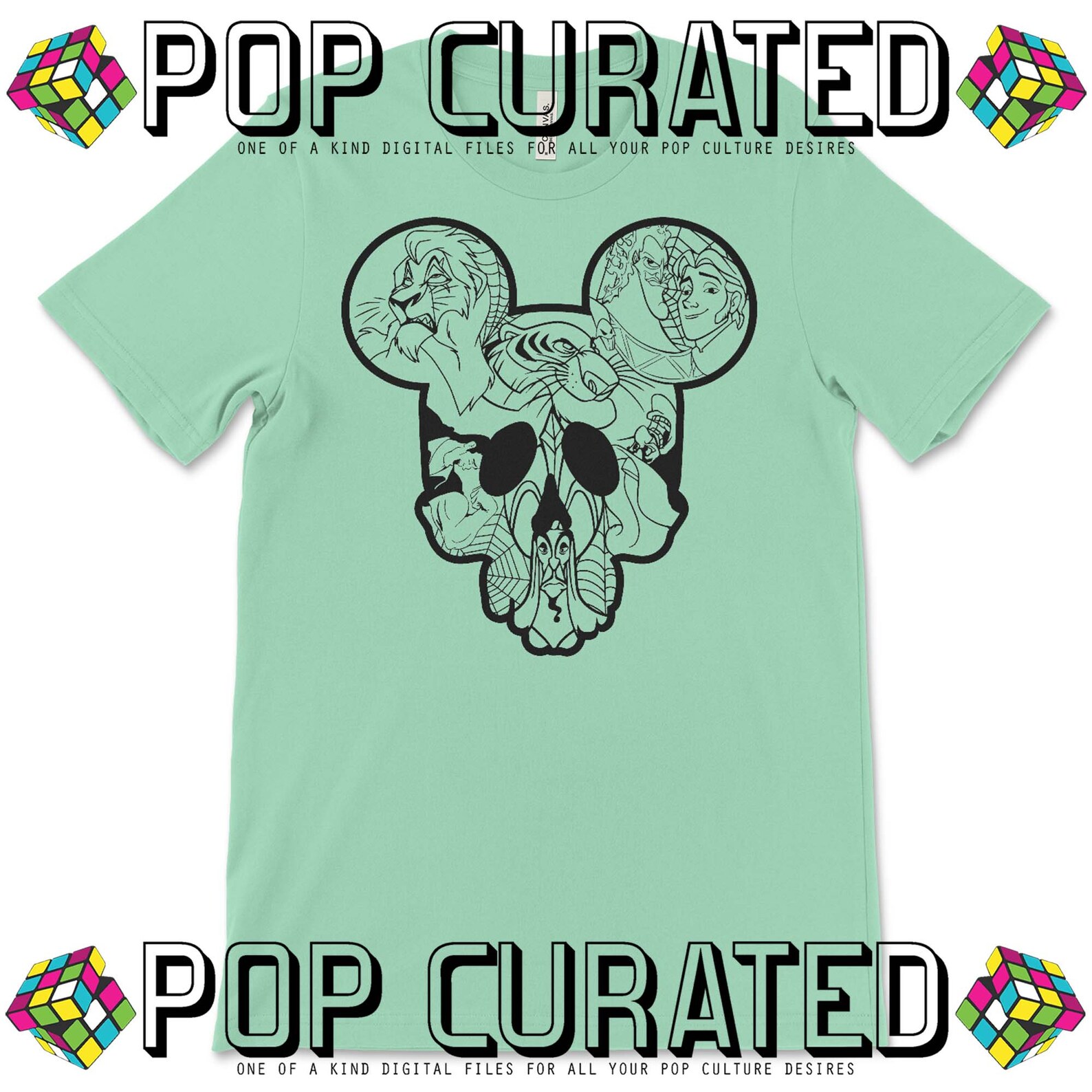 Villain Characters Evil Mickey Mouse Halloween Skull Bad Guy - Etsy