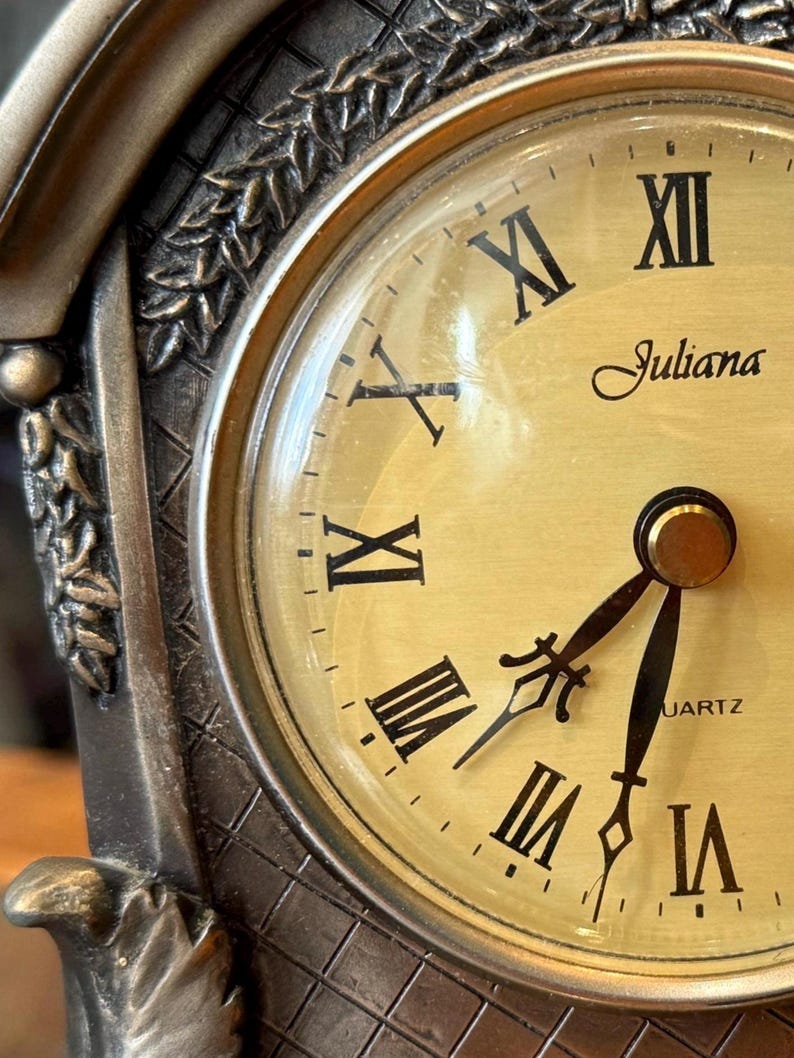 Golden Juliana Quartz Mantle Clock - Vintage Collectible Gift - Etsy