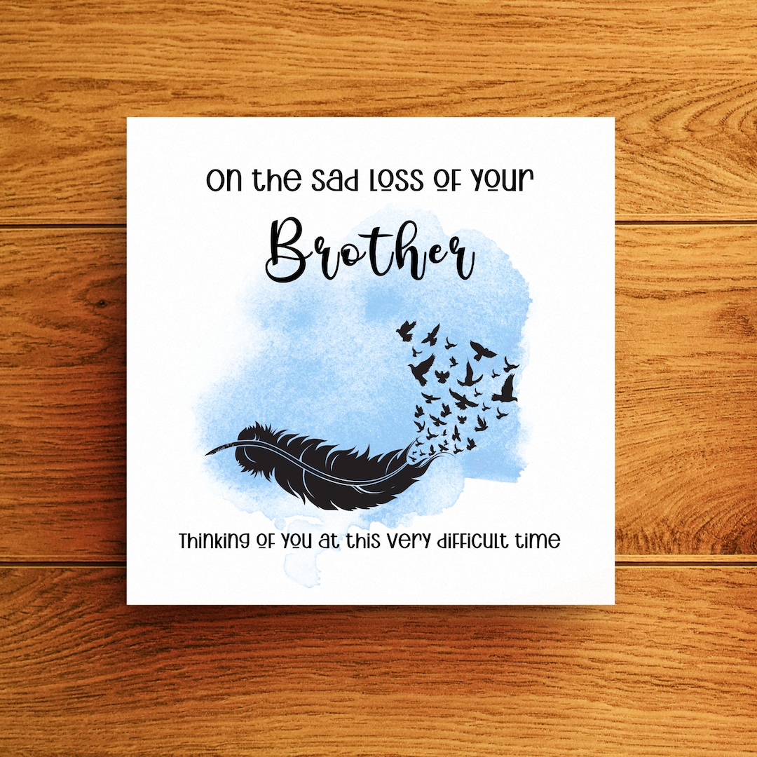Sorry for Your Loss Brother Card With Cross, Condolence Card Brother ...