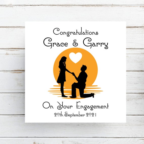 Paper & Party Supplies On Your Engagement Card Personalised Engagement ...