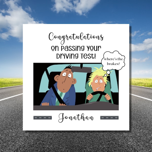 Funny Passing Driving Test Card - Etsy