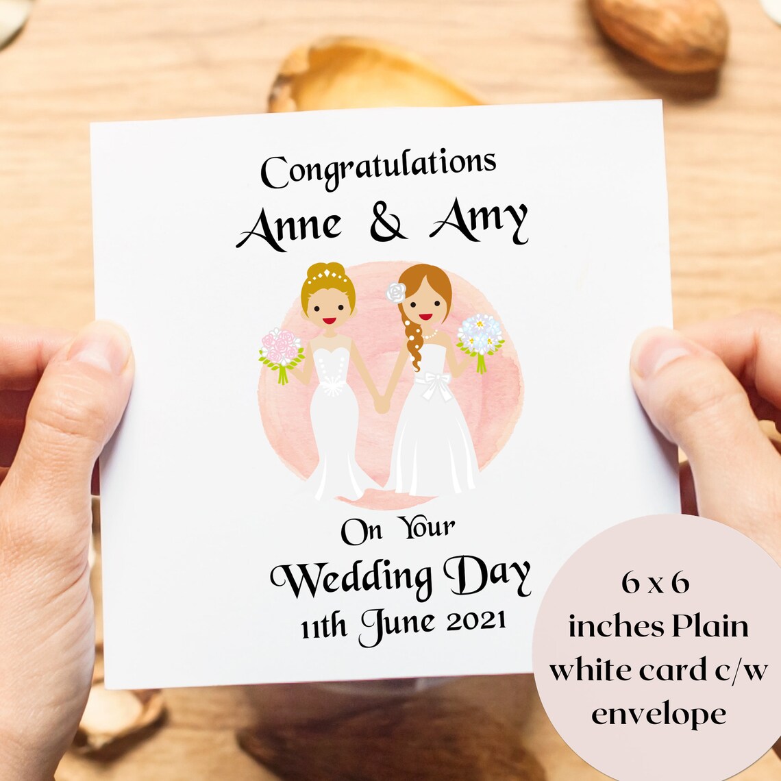 Lesbian Wedding Card Wedding Cards For Lesbian Marriage Etsy Ireland