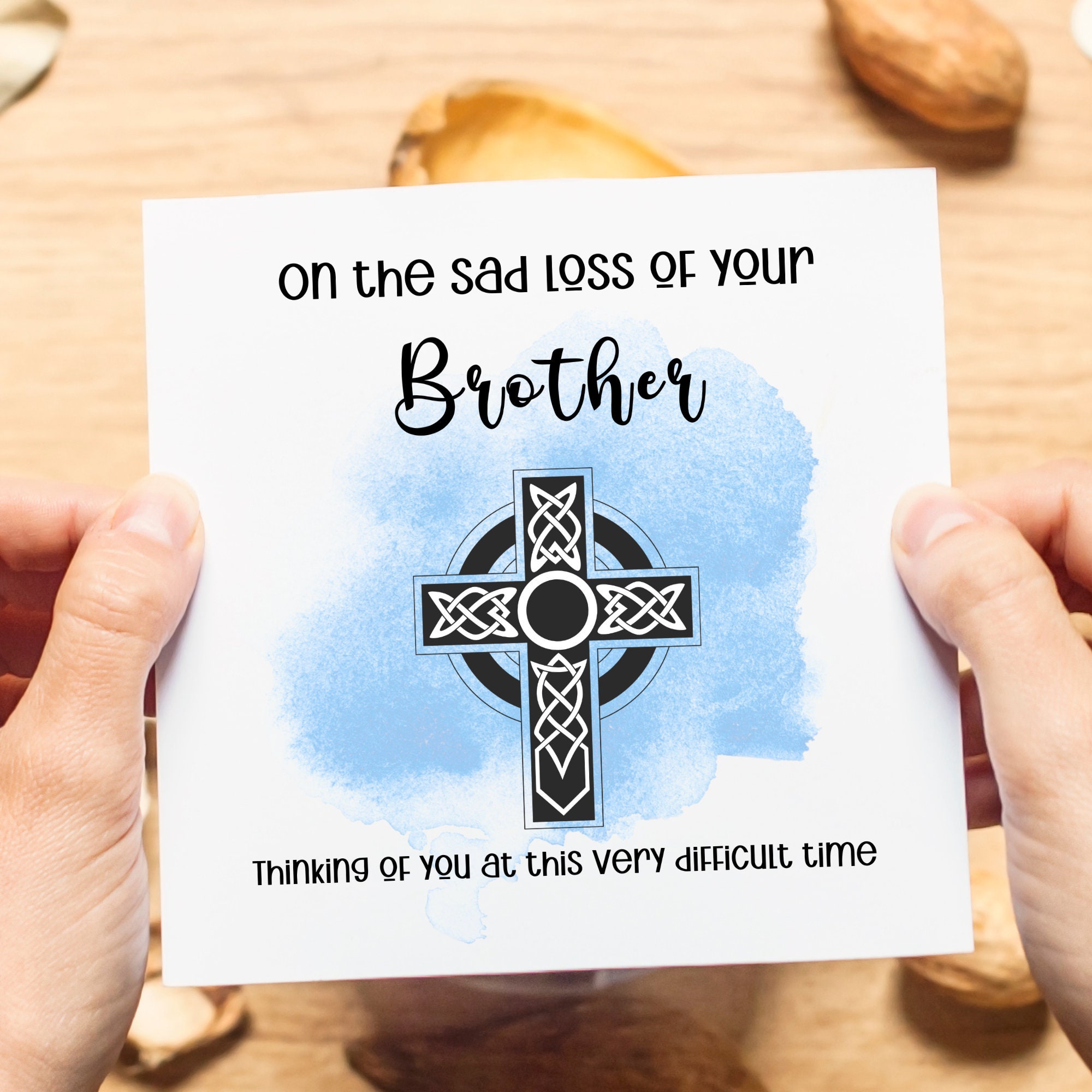 Sorry for Your Loss Brother Card With Cross, Condolence Card Brother ...