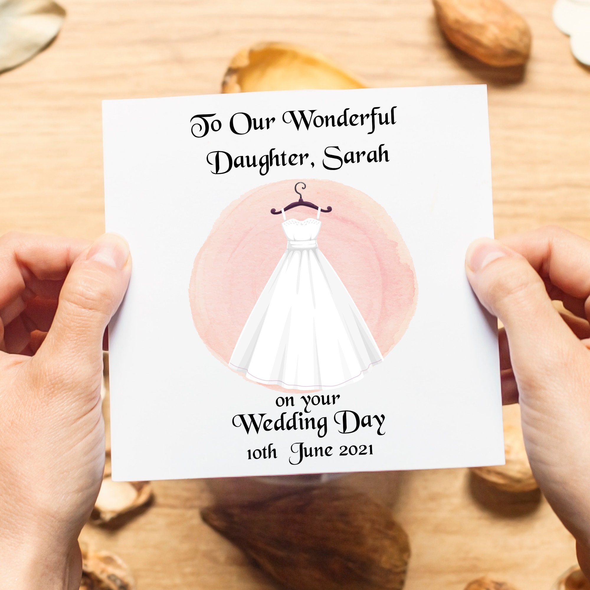 To My Daughter Wedding Card Personalised, a Premium Card for Our ...