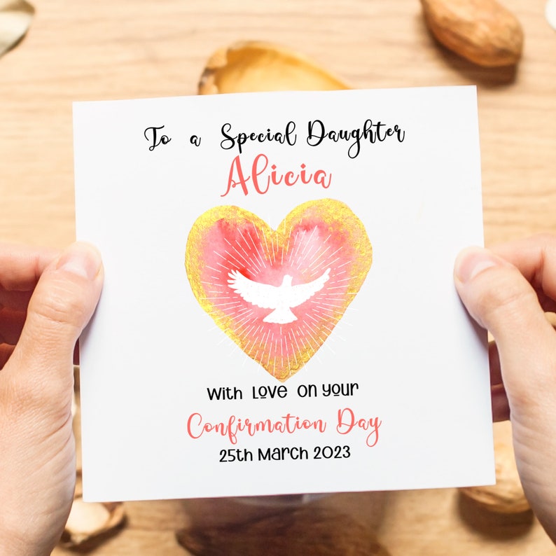 Confirmation Card for Daughter Personalised, Congrats Granddaughter ...