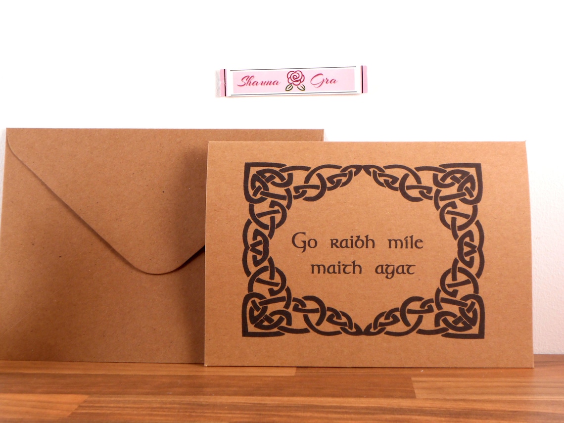 Go raibh míle maith agat Irish Language Card Thanks a | Etsy